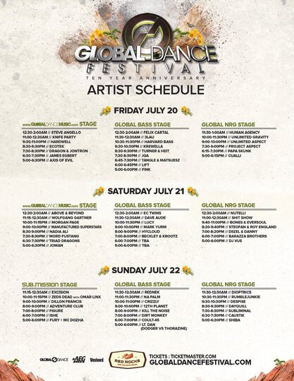 [GIVEAWAY] Global Dance Festival Red Rocks, Detroit, Minneapolis ...