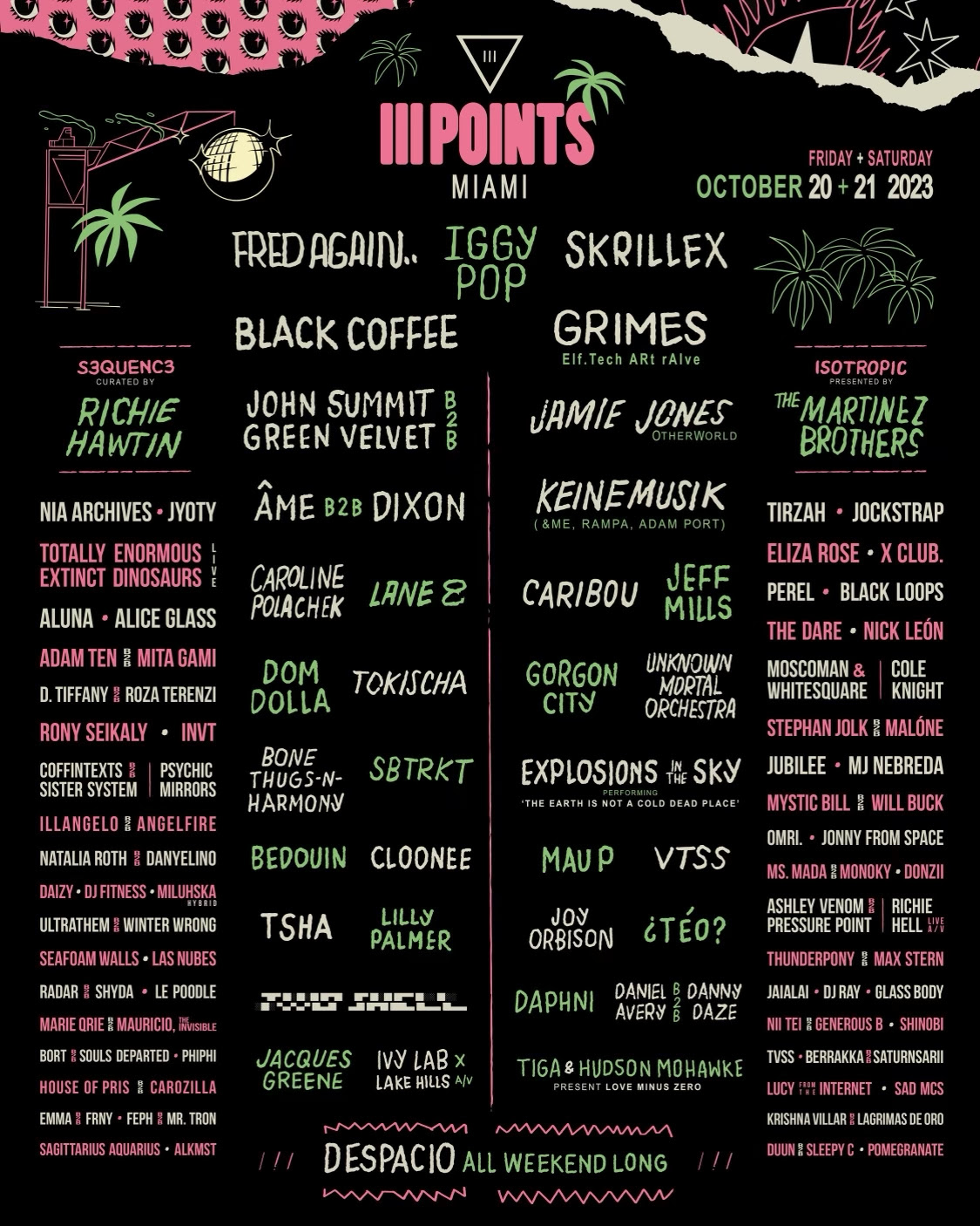 III Points Reveals Phase 1 2023 Lineup Ft. Fred again.., Iggy Pop, Skrillex