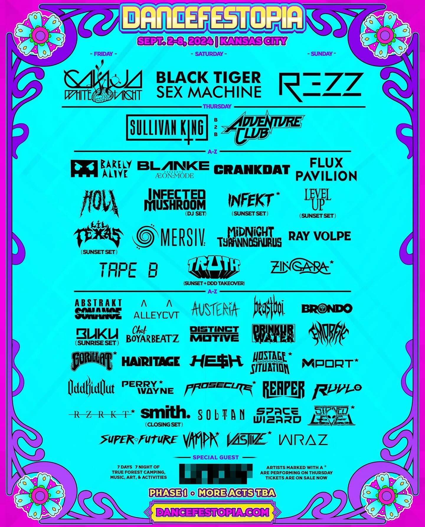 Dancefestopia Reveals 2024 Phase 1 Lineup Ft. Ganja White Night, REZZ